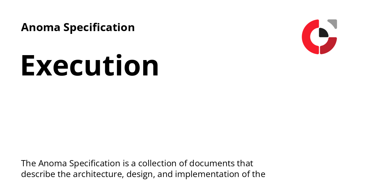 Execution - Anoma Specification