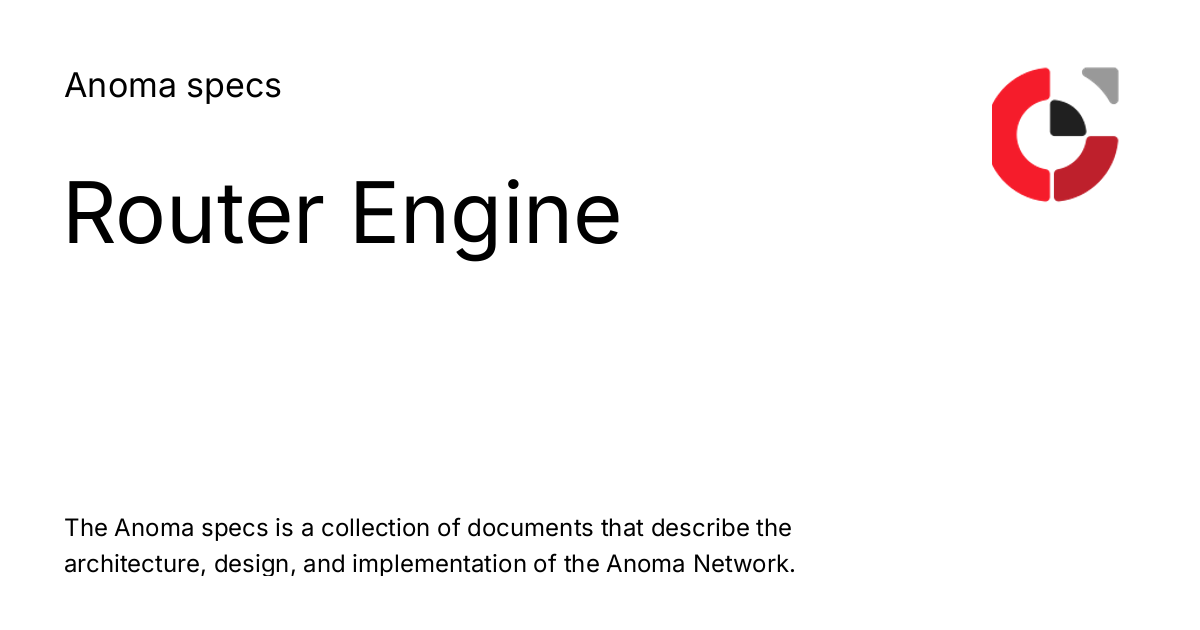 Router Engine - Anoma specs