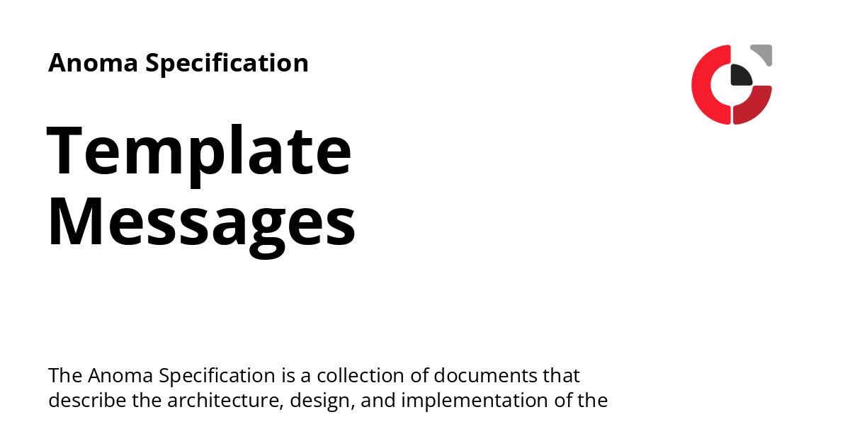 Template Messages - Anoma Specification
