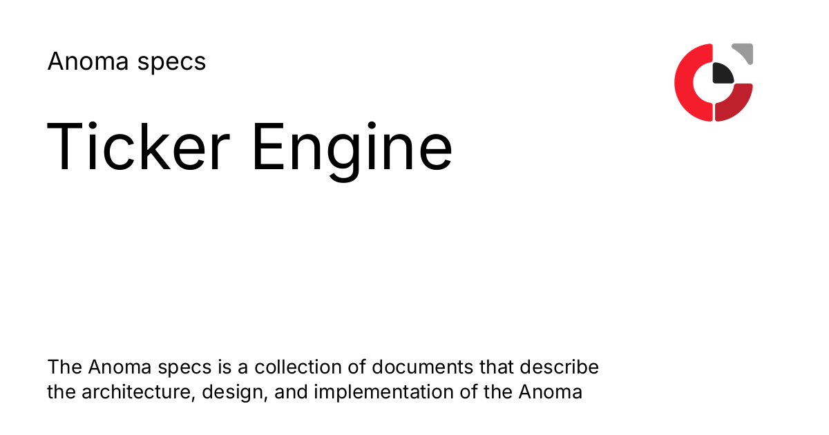 Ticker Engine - Anoma Specification