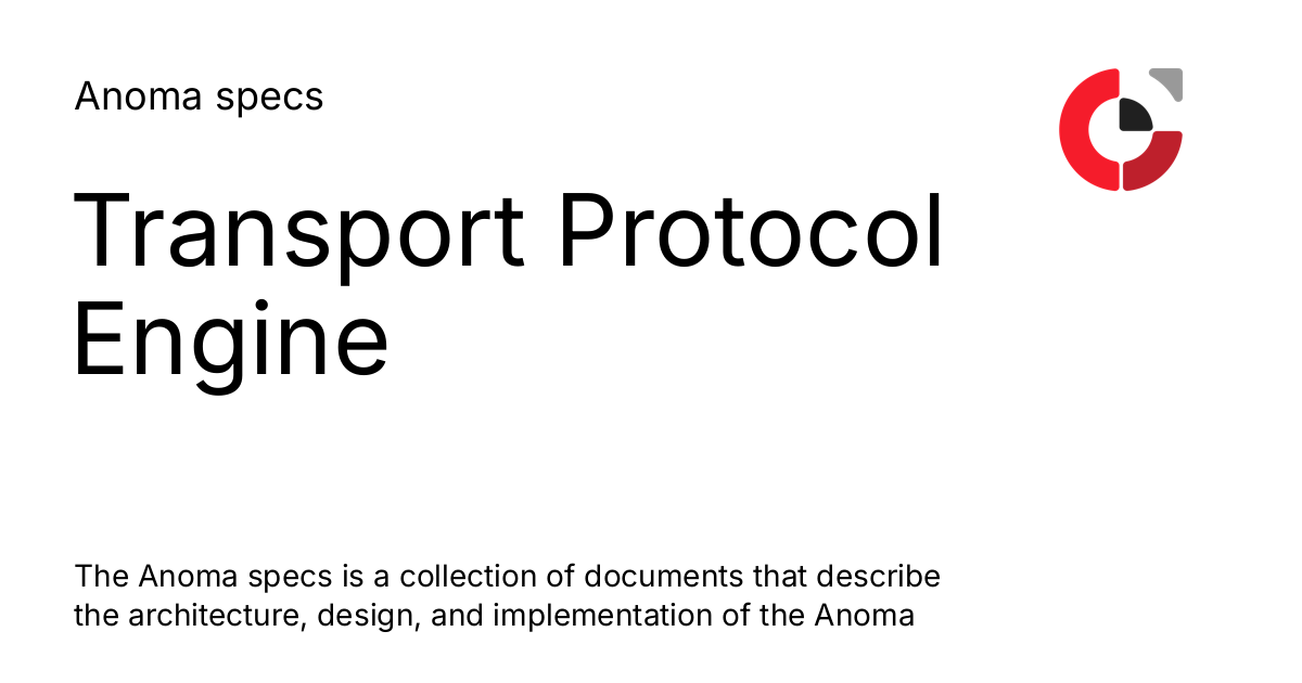 Transport Protocol Engine - Anoma specs