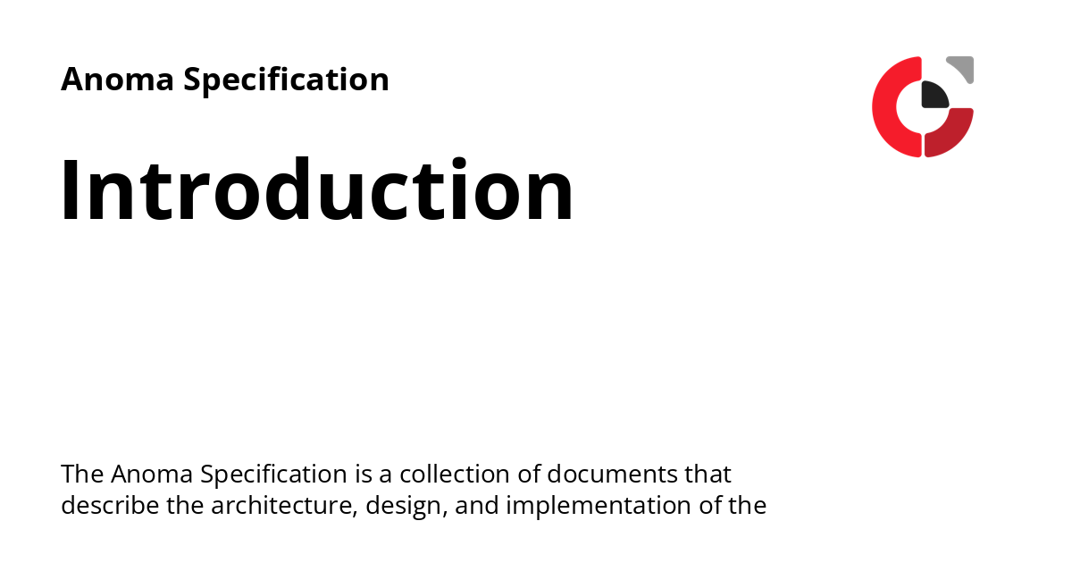 Introduction - Anoma Specification