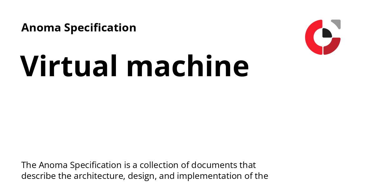 Virtual machine - Anoma Specification